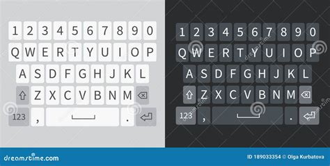Smartphone Keyboard White And Black Keyboards Mobile Phone Buttons