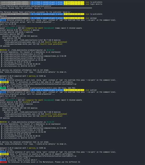 Visual Studio Code Vscode发布扩展报错the Extension Id Already Exist In The