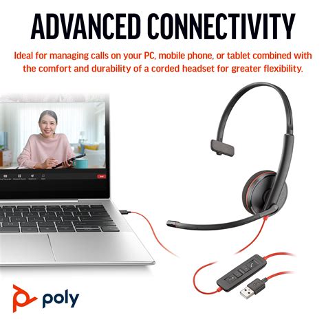Poly Blackwire Monaural Usb C Headset Usb C A Adapter In Distributor Wholesale Stock