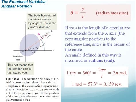 Chapter 10 Rotation Key Contents Rigid Body Rotation