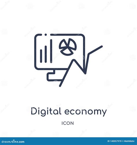Linear Digital Economy Icon From General Outline Collection Thin Line Digital Economy Icon