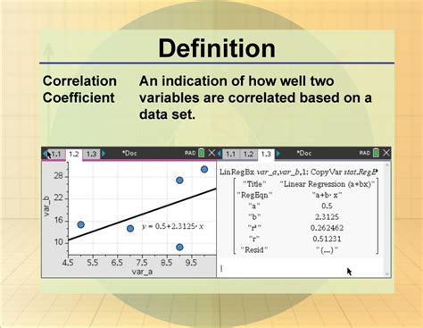 Correlation Coefficient Definition