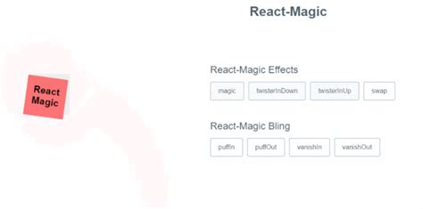 Magic Animations For React Components React Magic Reactscript