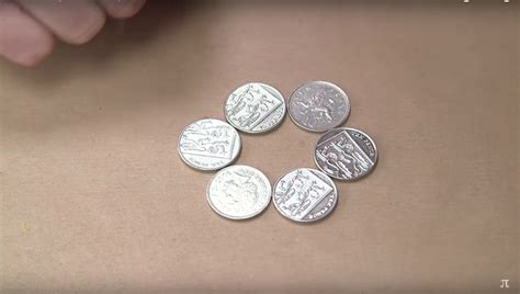 Coin Puzzle How Do You Make A Circle Of 6 Coins From Two Rows In Only 3 Turns Boing Boing