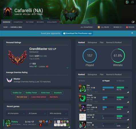 Hey Im A Zac Support Main And Current Rank 1 Zac Na I Have Realized