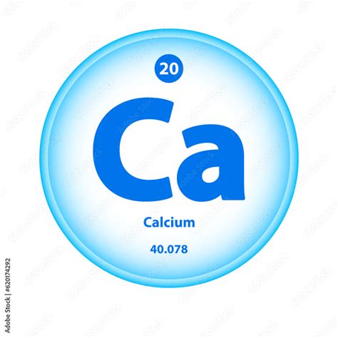 Structure Chemical Element Calcium Ca Symbol Science Atom Table Atomic Icon Simple Circle