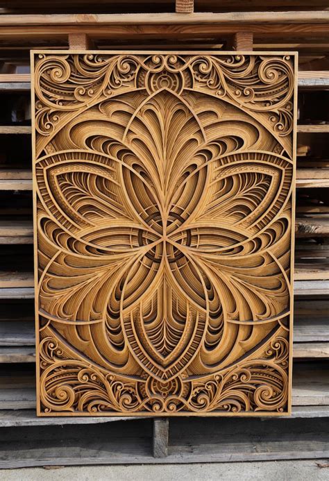 Mesmerizing Laser Cut Wood Sculptures Feature Layers Of Intricate