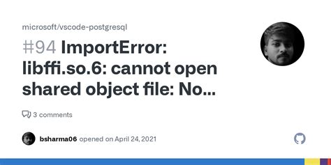 importerror libffi so 6 cannot open shared object file no such file or directory · issue 94