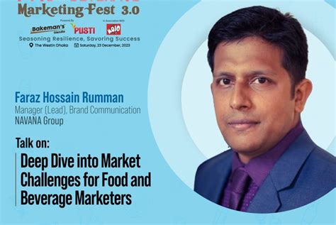 Nestlé Food And Beverage Marketing Fest 30 1st Session Speaker Faraz Hossain Rumman Brand