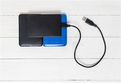 External Hard Disk On Red Tablet Computer Stock Image Image Of Table Portable 74650599