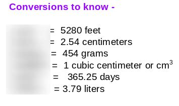 Science Conversions To Know Diagram Quizlet