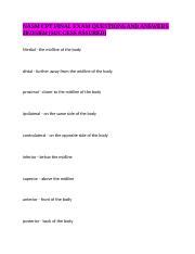 NASM CPT Final Exam Questions And Answers Understand Anatomy Course Hero