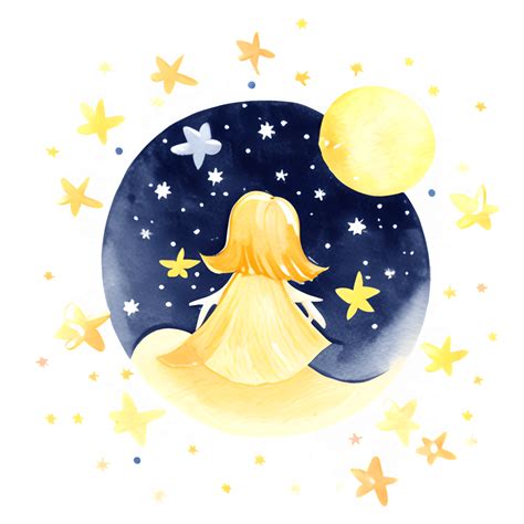 Magical Night Full Moon Falling Stars · Creative Fabrica