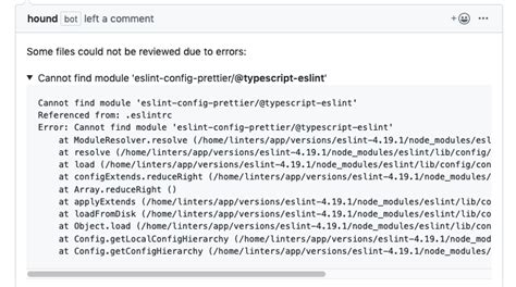 Cannot Find Module Eslint Config Prettiertypescript Eslint · Issue 1745 · Houndcihound