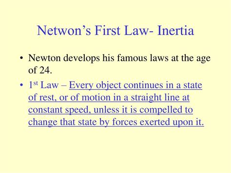 PPT Newtons First Law Of Motion Inertia PowerPoint Presentation Free Download ID 686841