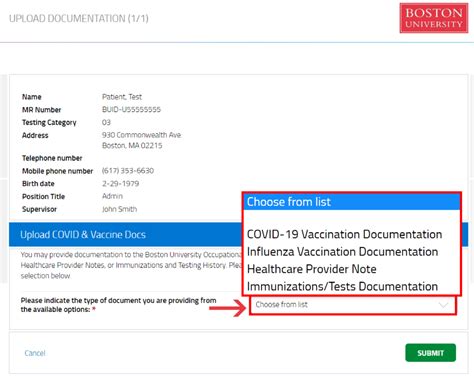 Vaccine Documentation Upload Instructions Occupational Health Center