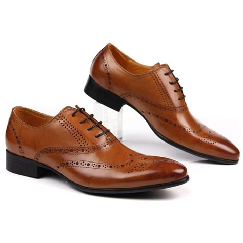 2016 Italian Designer Formal Men Dress Shoes Genuine Leather Lace Up