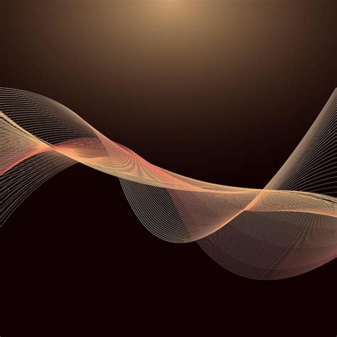 Premium Vector Swaying Wavy Lines Abstract Wave Background Brown Abstract Shiny Golden Wavy