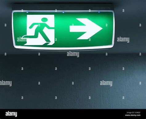 Emergency Exit Sign Stock Photo Alamy