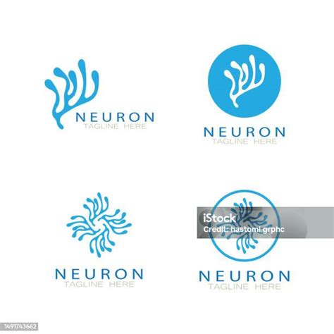 뉴런 로고 또는 신경 세포 로고 디자인 벡터 개념이 있는 분자 로고 일러스트레이션 템플릿 아이콘 개념에 대한 스톡 벡터 아트 및 기타 이미지 Istock