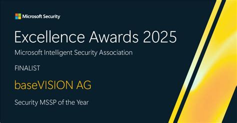 Basevision Is A Finalist At The Microsoft Security Excellence Awards 2025 Basevision Ag