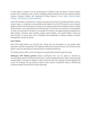 What Is Direct To Object Printing PDF