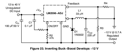 Buck Lm2596 Inverting Mode To Generate 5v Electrical Engineering