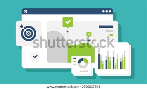 Statistic Graph Browser Window Frame Flat Stock Vector Royalty Free