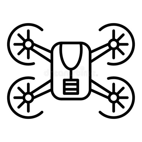 Drone Icon Outline Style Stock Vector Illustration Of Element 137859929