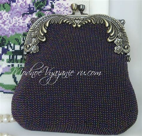 Как связать сумочку с бисером Crochet Modnoe Vyazanie Вязаные кошельки Вышивка крючком