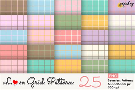 Love Grid Patterns Set Graphic By Aeedzyarts888 · Creative Fabrica