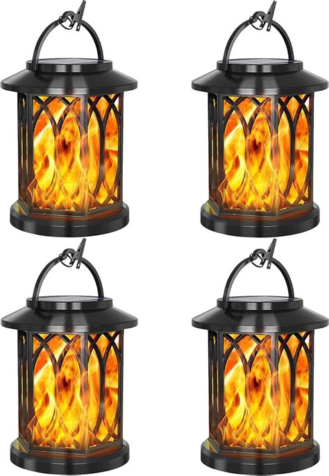 Youngpower Solar Flickering Flame Lantern Outdoor Lights Waterproof Hanging Solar Lanterns