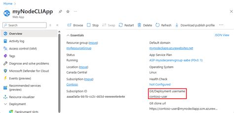 Administrar Credenciales De Implementación Azure App Service