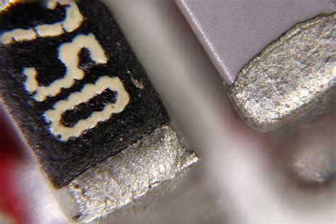 Microscopic Micrograph Of Electronics Resistor Micrograph Pcb Photo Background And Picture For