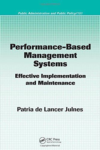 Performance Based Management Systems Effective Implementation And