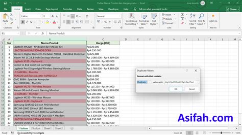 3 Cara Mencari Data Yang Sama Di Excel Dengan Mudah Cepat