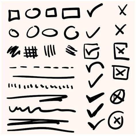 Premium Vector Marker Check Box Hand Drawn Vector Mark For List Brush
