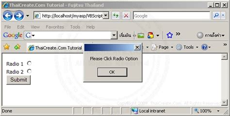 Vbscript Html Check Radio Button