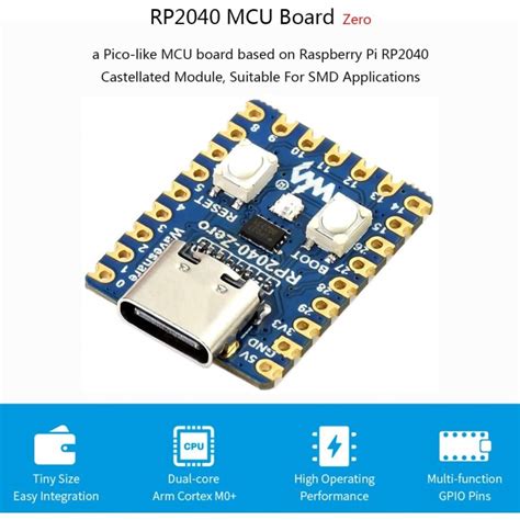 Rp2040 Zero Mini Board Pico Like Mcu Board Based On Raspberry Pi Mcu Rp2040