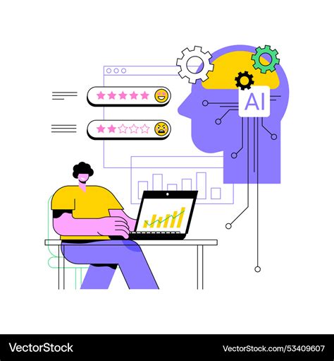 Ai Powered Predictive Customer Sentiment Analysis Vector Image