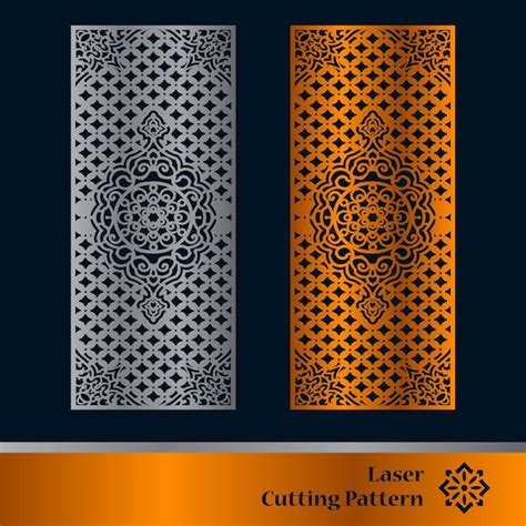 레이저 및 Cnc 절단 패널 템플릿 프리미엄 벡터