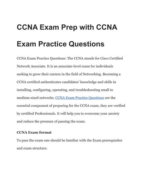 Ppt Ccna Exam Prep With Ccna Exam Practice Questions Powerpoint