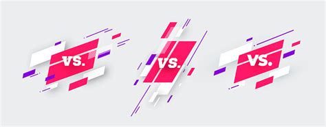 스포츠와 싸움 경쟁에 대한 문자 대 로고 를 설정합니다 Mma 전투 대 경기 간단한 그래픽 요소와 경쟁 게임 개념 에 흰색 배경