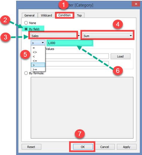 Types Of Filters In Tableau Condition By Formula Extract Context