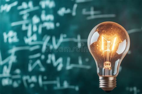 A Bright Bulb Illuminates A Blackboard Filled With Complex Equations