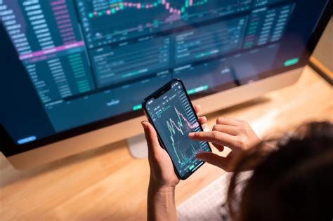 Premium Photo Woman Is Checking Bitcoin Price Chart On Digital Exchange On Smartphone