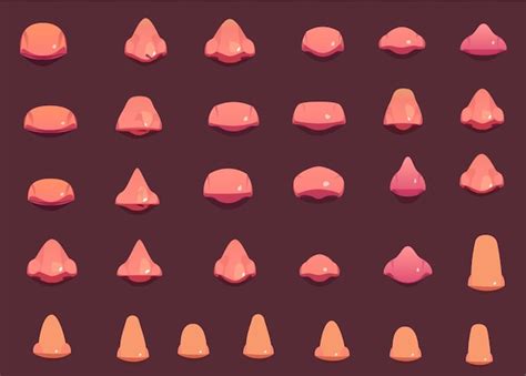 Premium Vector Male And Female Different Shapes Of Creative Noses Vector Image Art Use On
