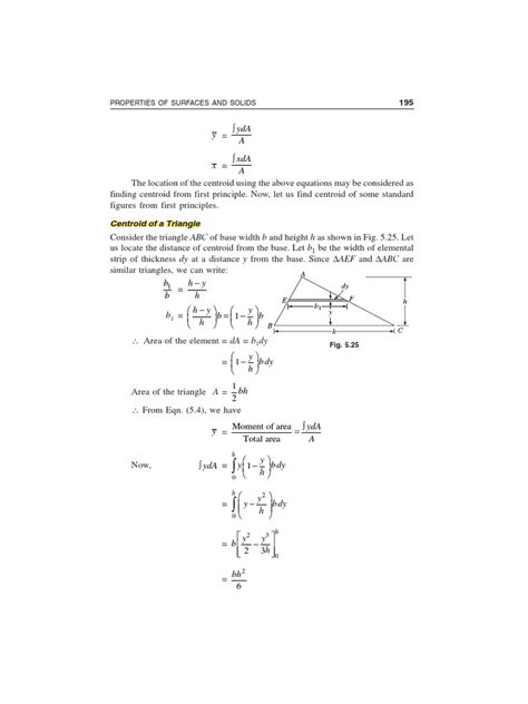 Center Of Gravity Lecture Sheet 2 Pdf Area Triangle