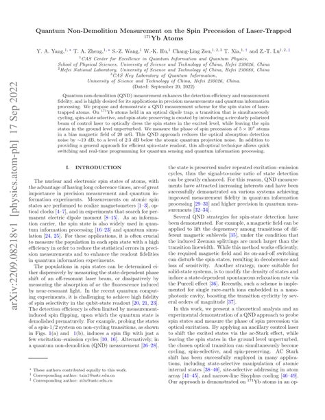 Pdf Quantum Non Demolition Measurement On The Spin Precession Of