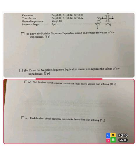Solved A Draw The Positive Sequence Equivalent Circuit Chegg Com